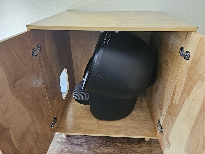 Litter Robot 4 or 5 Enclosure: Odor-free Cat Cabinet With Wood Feet - Etsy