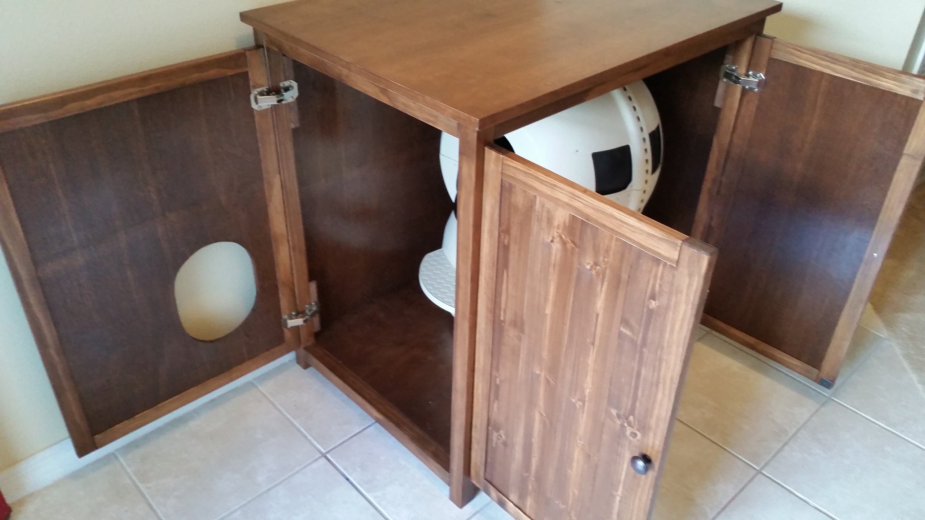 Litter Robot 4 Cat Cabinet Enclosure Cover | Fits LR4 | End Door for ...
