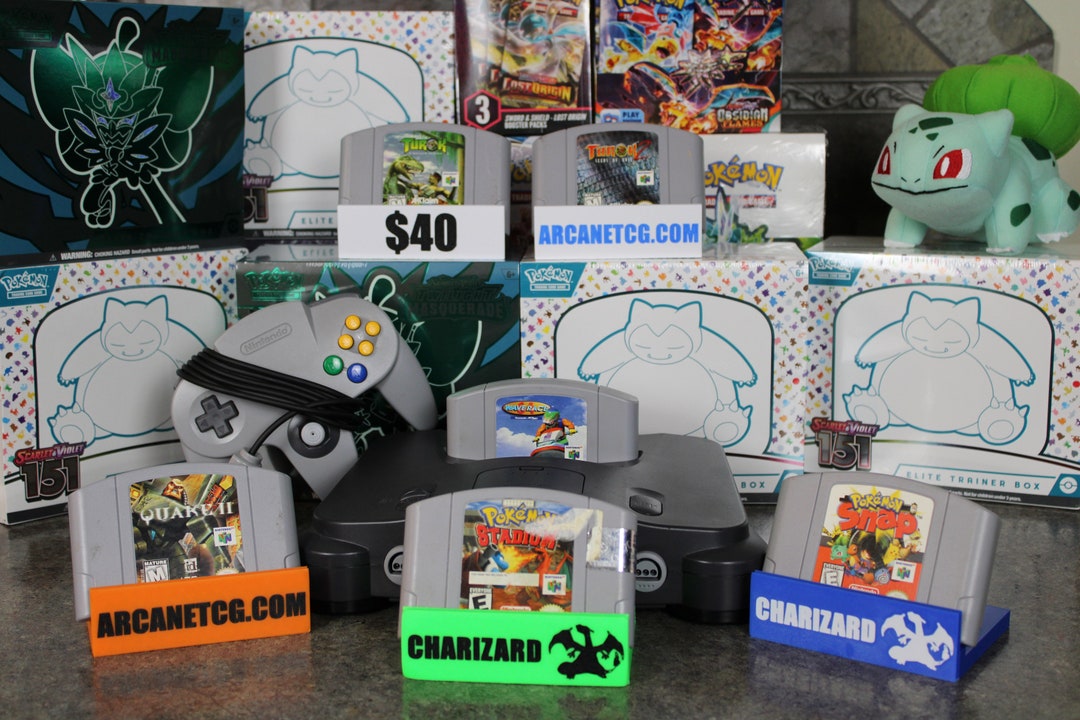 Nintendo 64 Cartridge Stand Custom Logo & Text N64 Adjustable Tilt ...