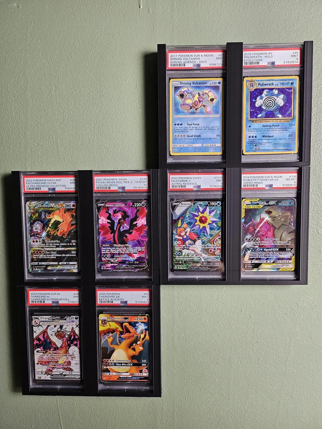 Slab Wall Mount Display – Customizable 2-slot Trading Card Holder for ...