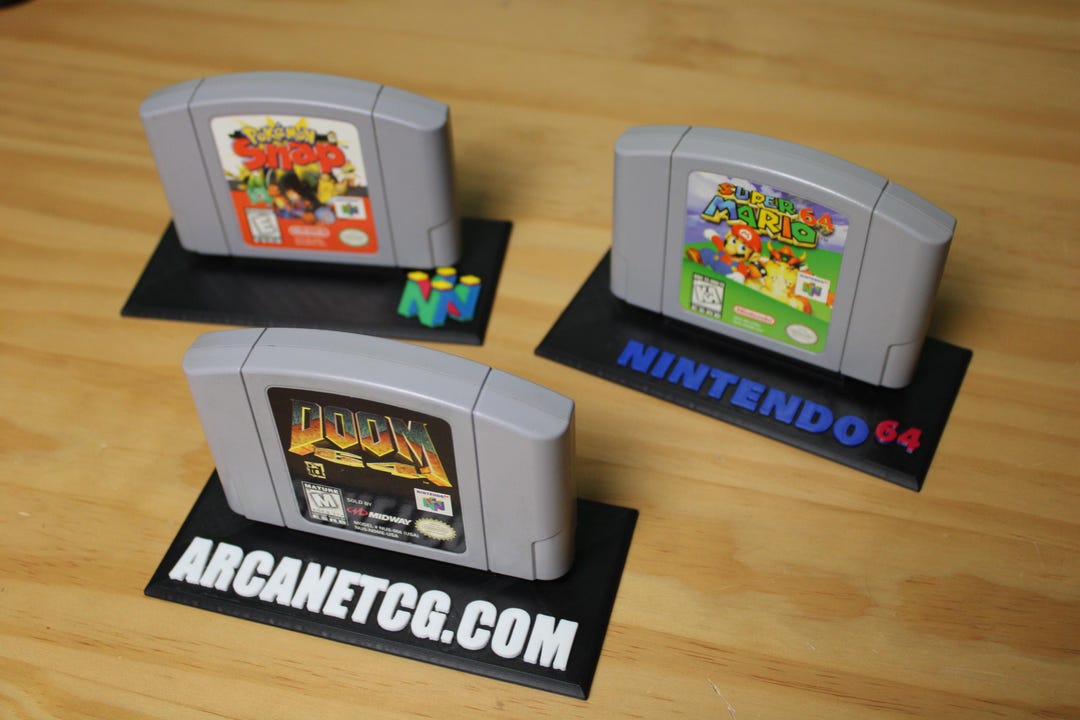 Custom Nintendo 64 Game Display N64 Cartridge Stand Customizable Game ...