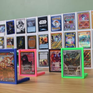 3D Printed Toploader Single Card Holder Stand – Upright Display ...