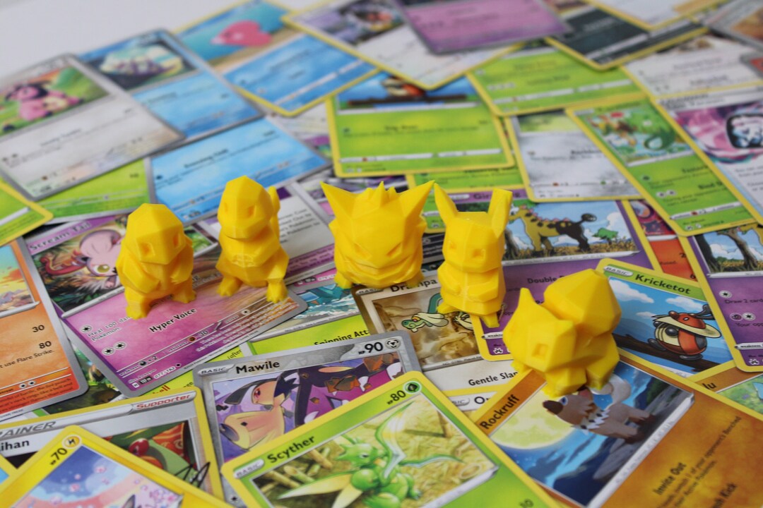 Pokemon Low Poly 3D Printed Figure Pack Pikachu, Gengar, Bulbasaur ...