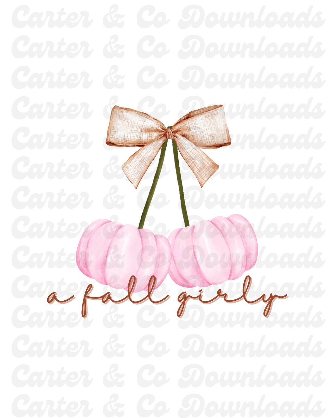 A Fall Girly PNG | Autumn Digital Download | Preppy Sublimation File - Etsy