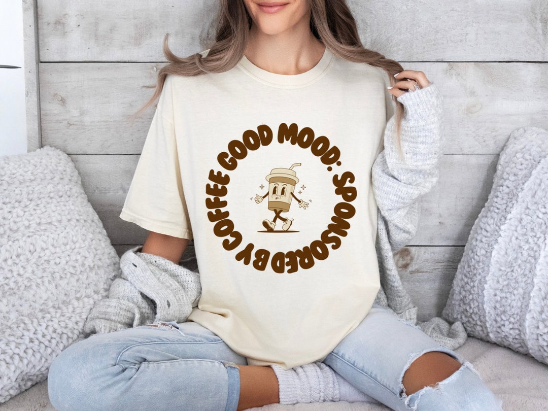 Good Mood Sponsored by Coffee PNG | Retro Coffee | Trendy Graphic - Etsy