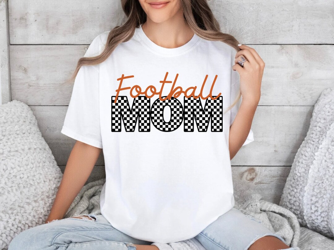 Checkered Football Mom PNG | Sports Mama | Checkered Print | Graphic ...