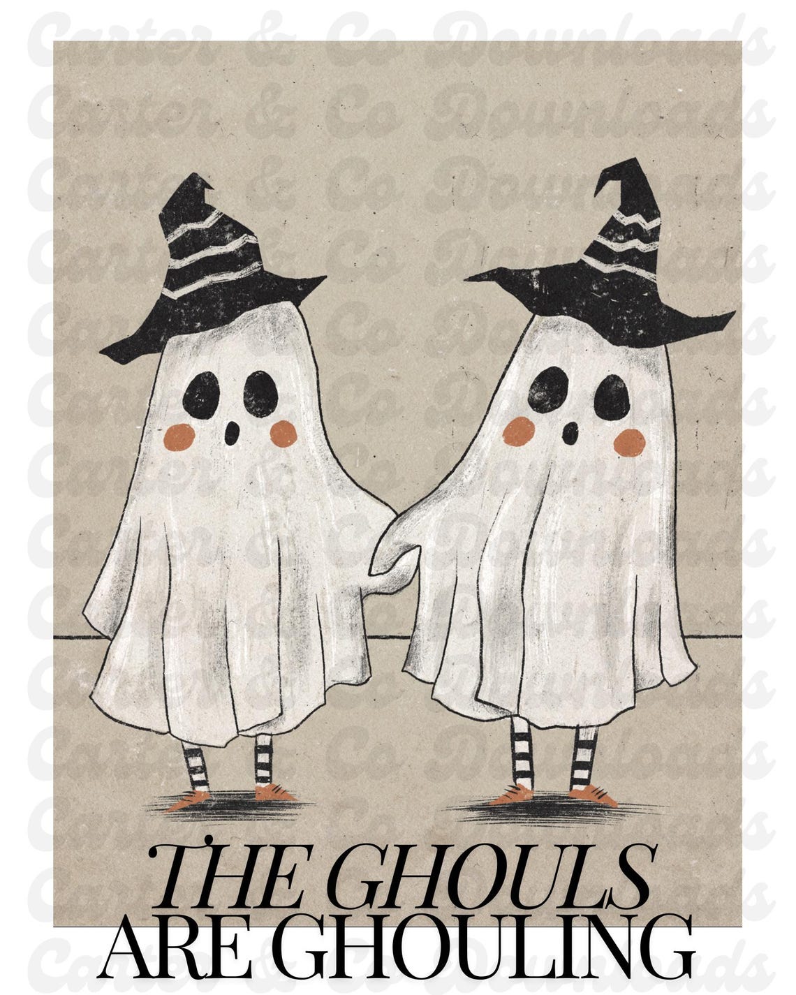 The Ghouls Are Ghouling PNG | Trendy Ghost Graphic | Preppy Halloween ...