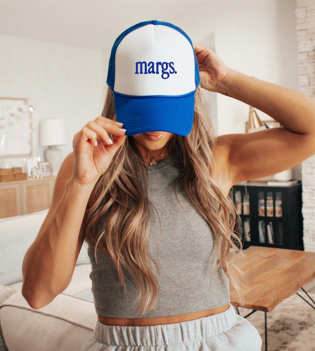 Margs Women Foam Embroidered Trucker Hat | Custom Monogrammed Cap ...