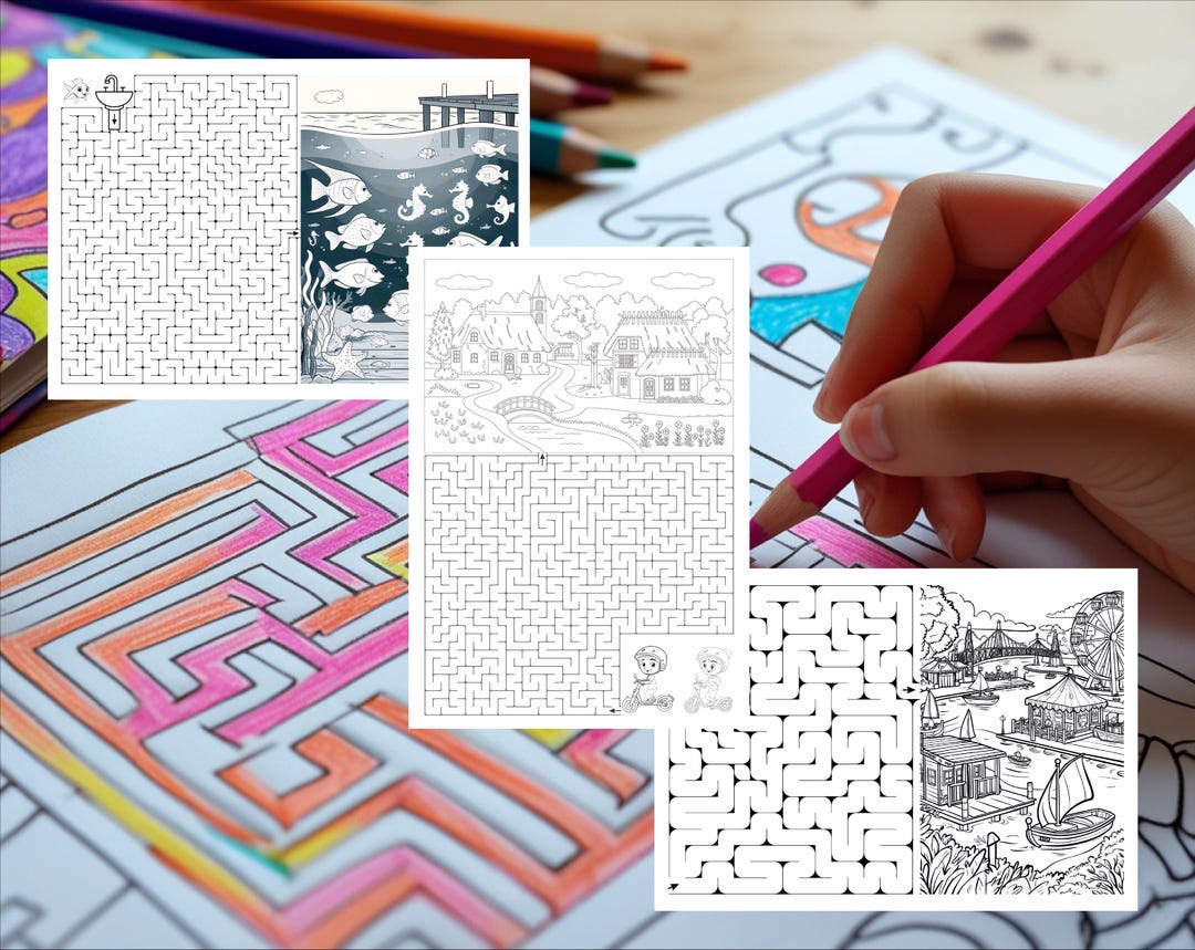 Printable Mazes Coloring Pages for Kids | Children's Activities | Maze ...
