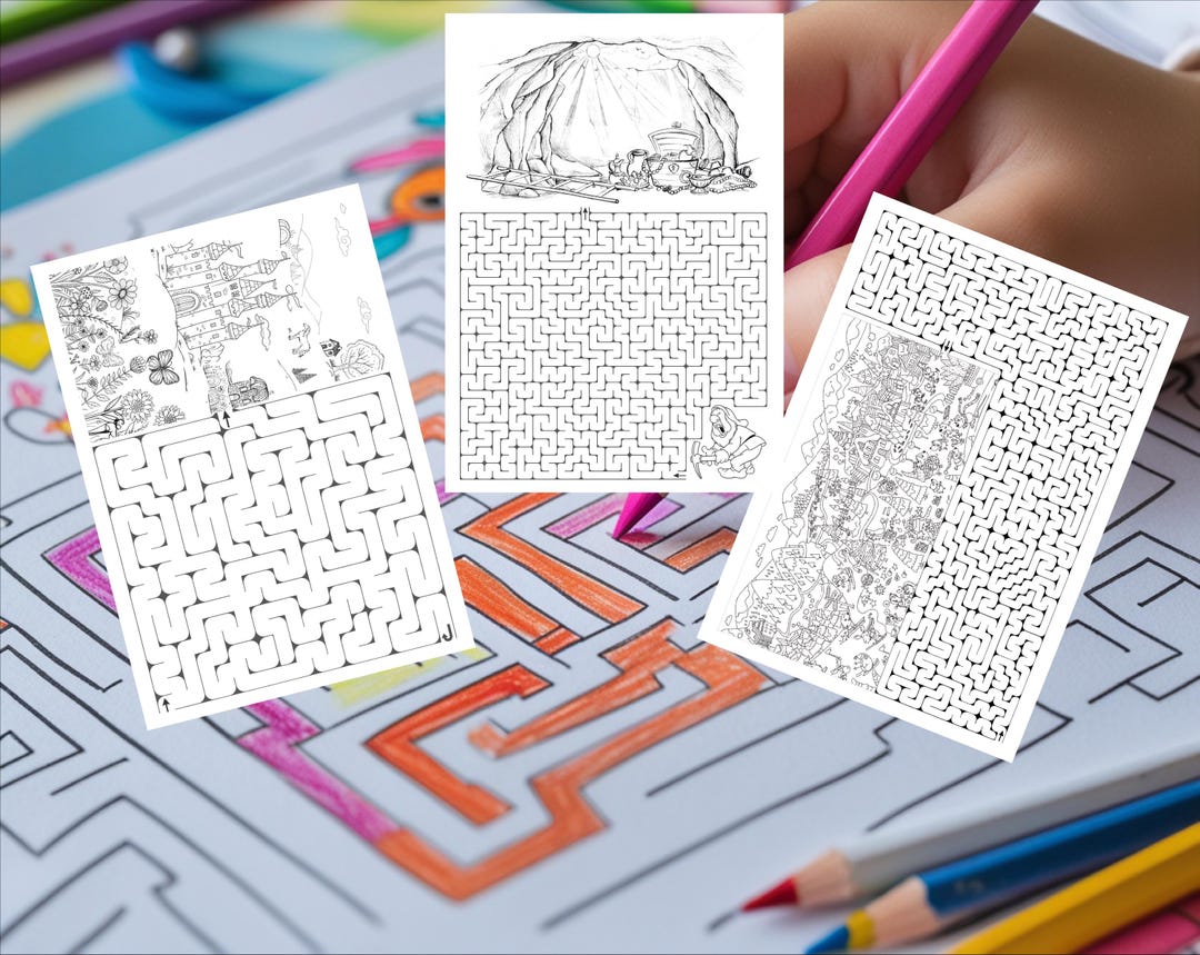 MAZE Challenge Coloring Pages for Kids | Children's Activities | Maze ...