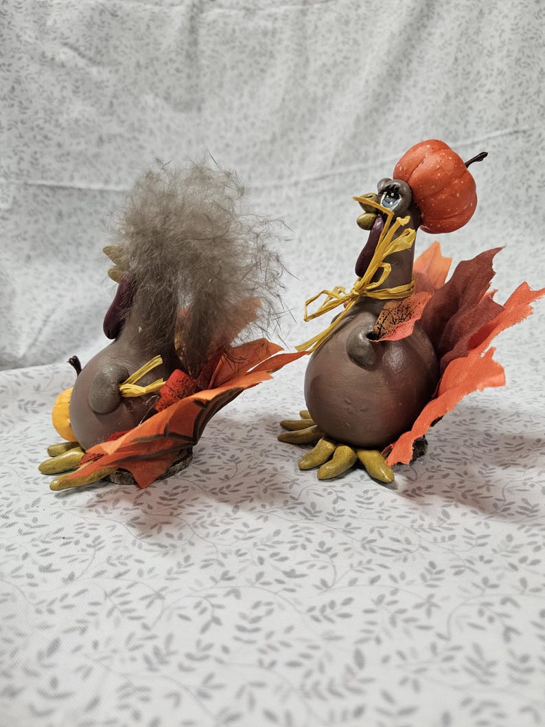 Silly Gourd Sculpted Turkey Desk Shelf Setter Decoration You Choose - Etsy