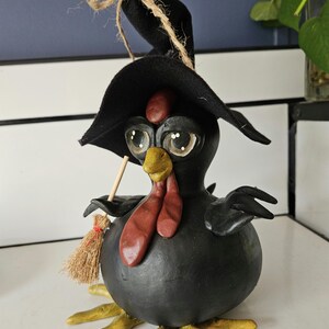 Cute Chicken Sculpted Halloween Witch - Etsy