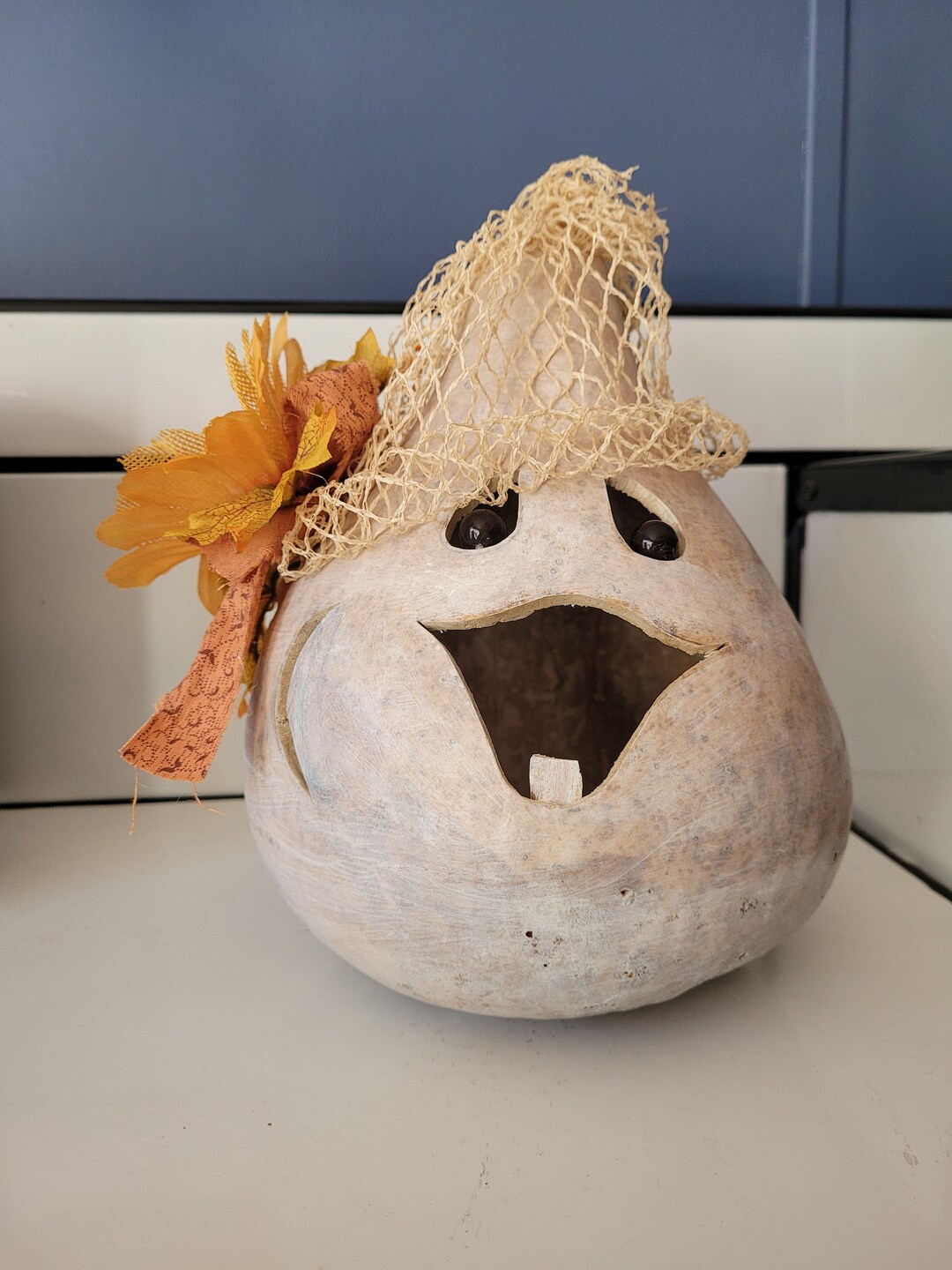 Lighted Ghostly Gourd Scarecrow - Etsy
