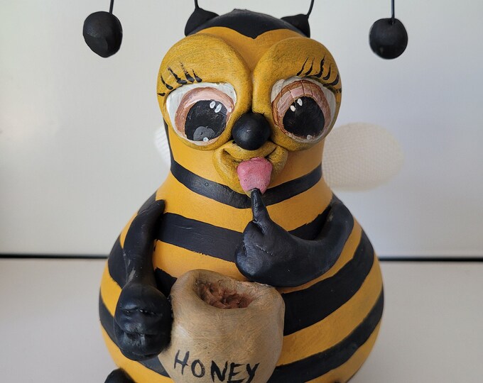 Sculpted Gourd Honey Bee Quality Control Worker Bee - Etsy
