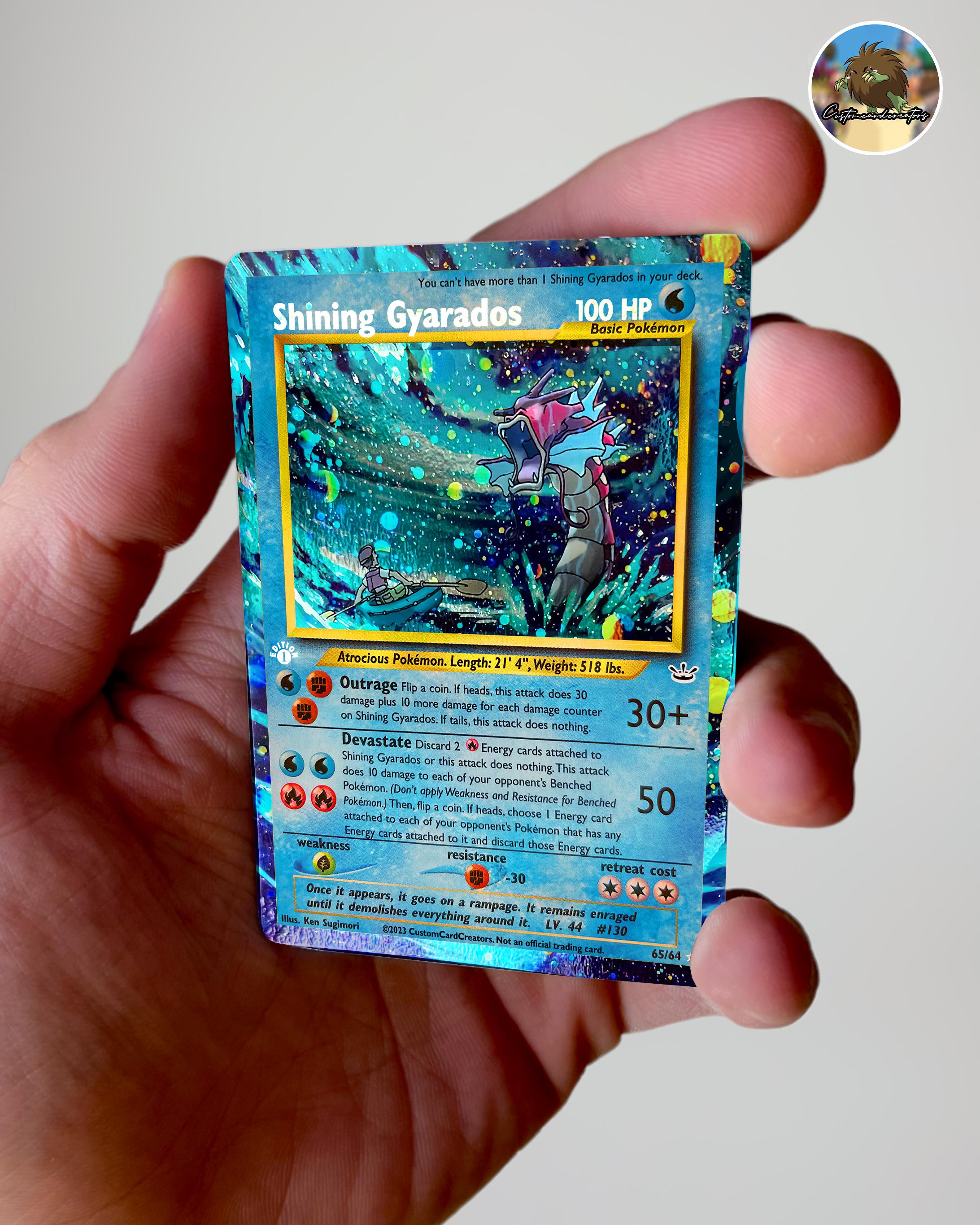 POKEMON Custom Shining Gyarados GX Cosmo Holo - Etsy