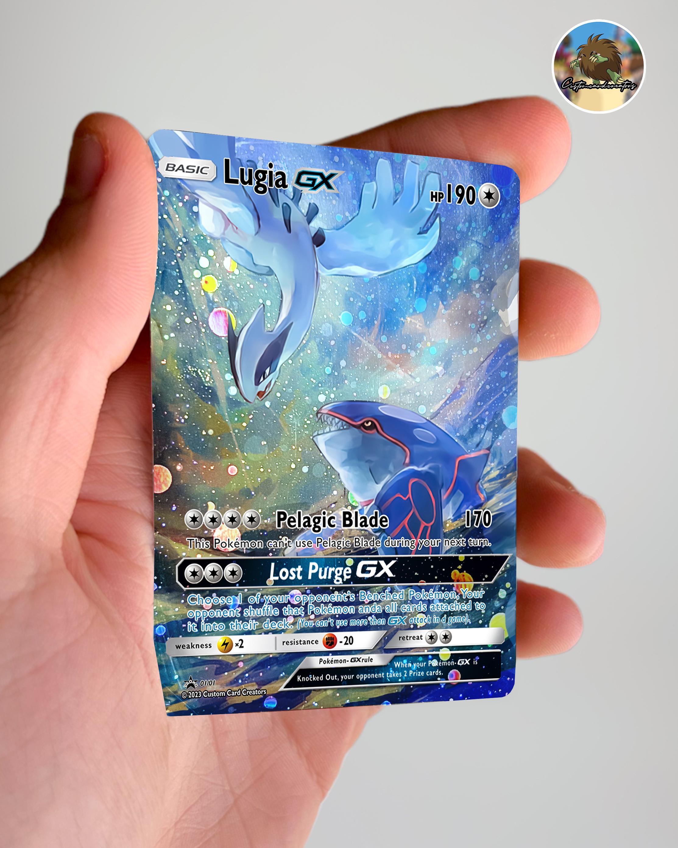 POKEMON Custom Card Lugia & Kyogre Gx Cosmo Holo! - Etsy