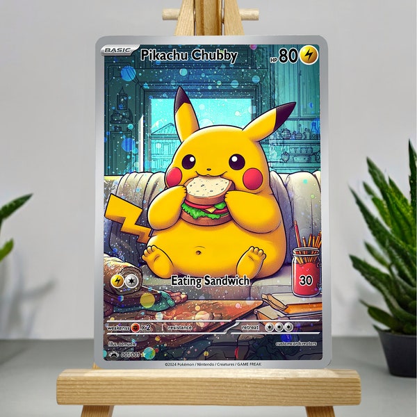 Thick Pikachu Card - Etsy