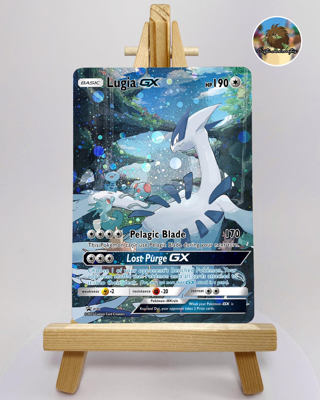 POKEMON Custom Card Lugia Gx Cosmo Holo! - Etsy