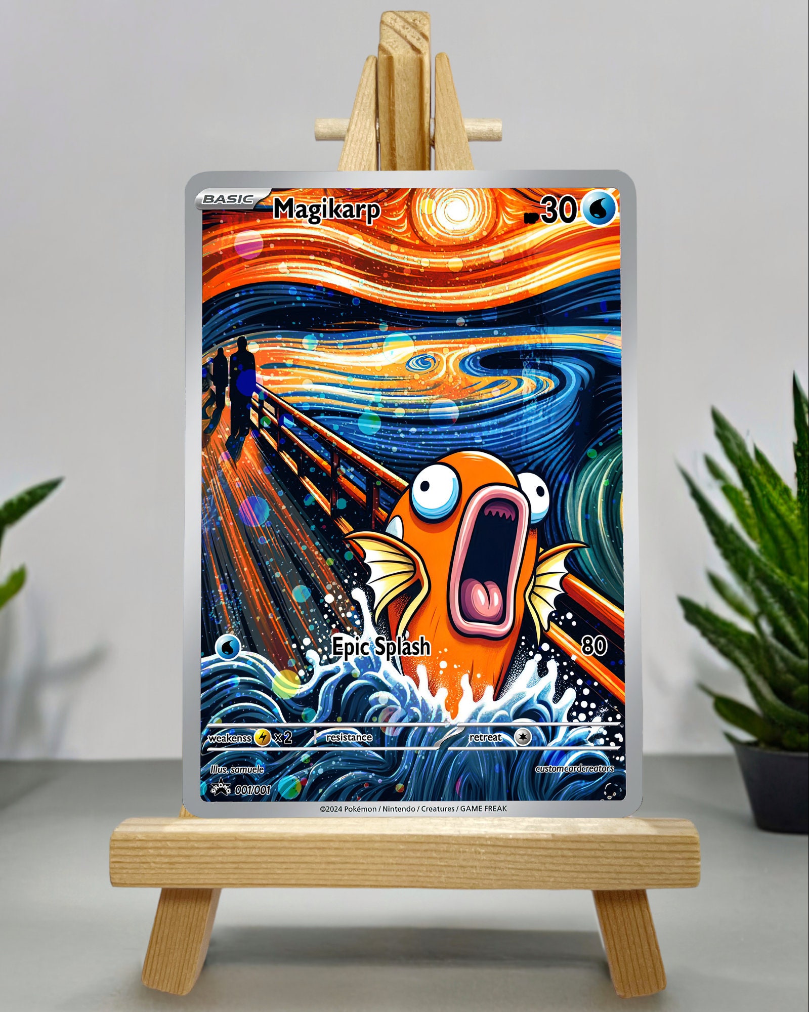 POKEMON Custom Card Magikarp Gx Cosmo Holo - Etsy