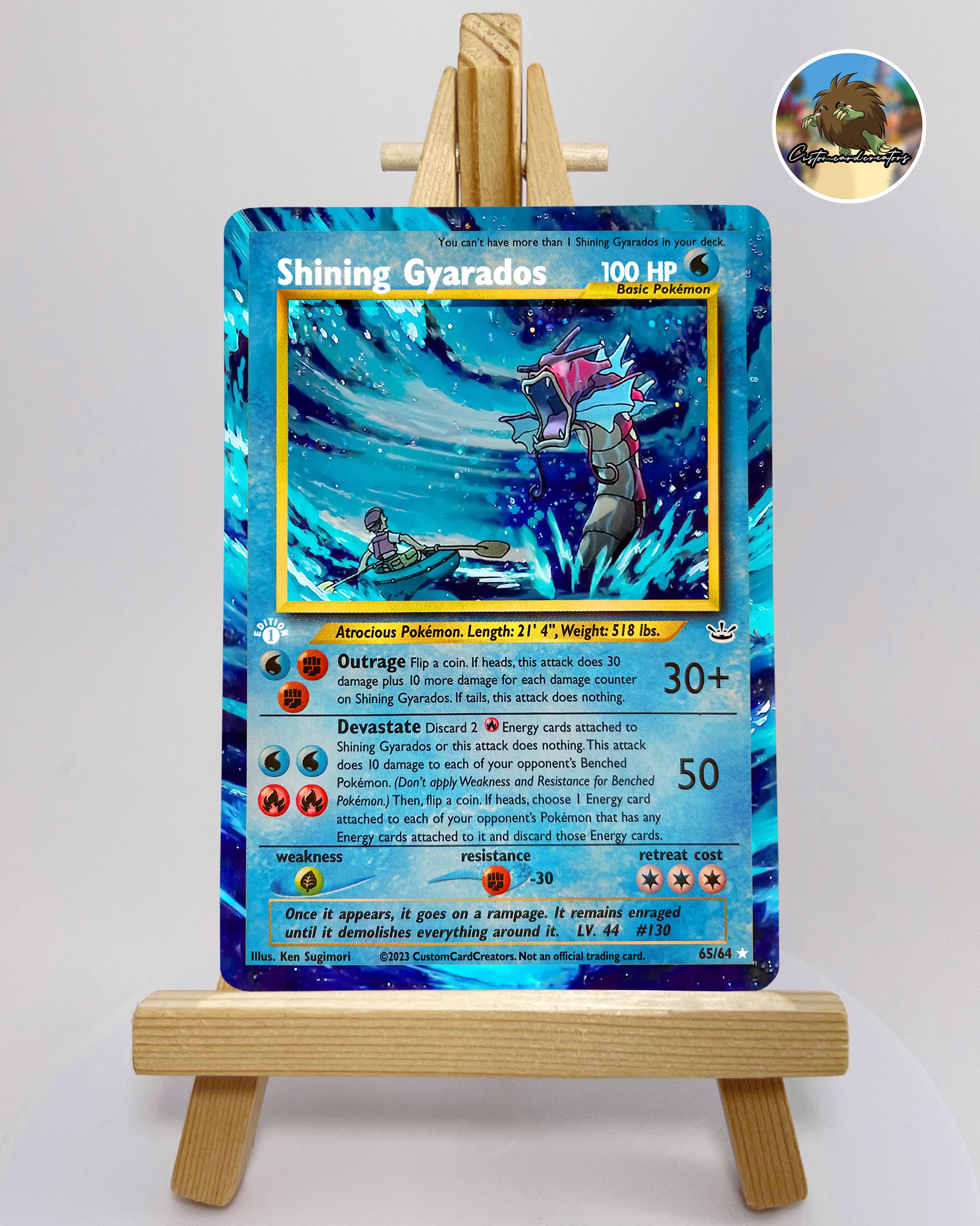POKEMON Custom Shining Gyarados GX Cosmo Holo! - Etsy