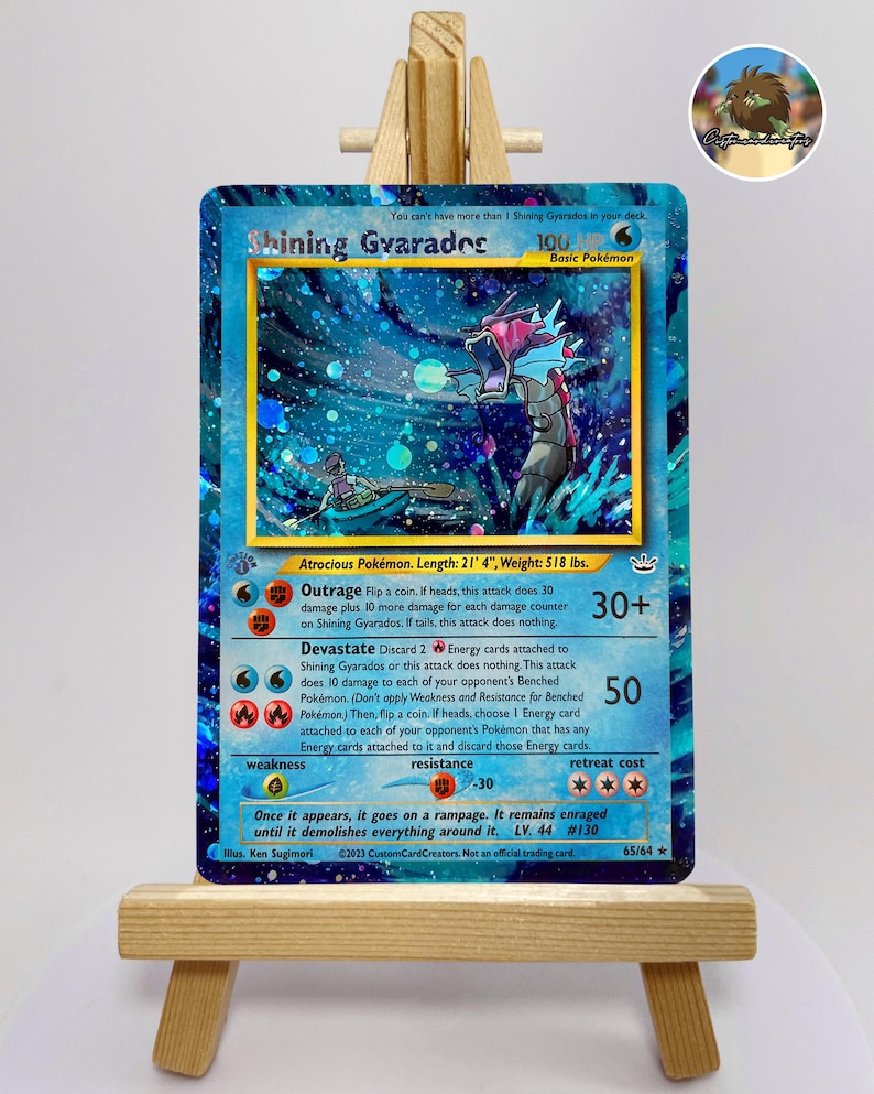 POKEMON Custom Shining Gyarados GX Cosmo Holo! - Etsy