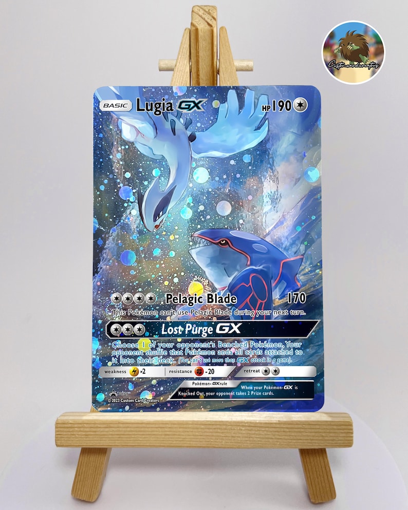 POKEMON Custom Card Lugia & Kyogre Gx Cosmo Holo! - Etsy