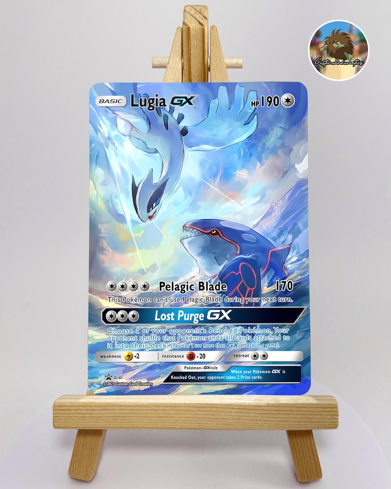 POKEMON Custom Card Lugia & Kyogre Gx Cosmo Holo! - Etsy
