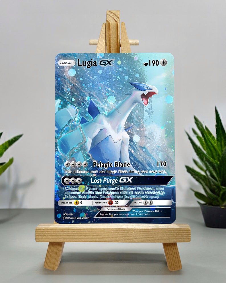 POKEMON Custom Card Lugia Gx Cosmo Holo - Etsy