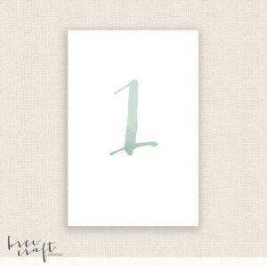 SAGE GREEN DIY Printable Table Numbers 4x6 Digital Design - Etsy Australia