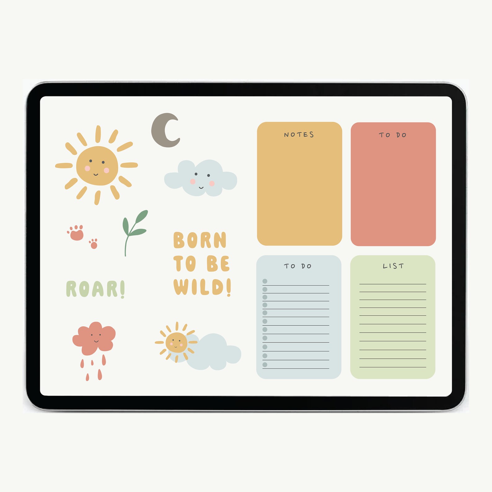 Digital Stickers for Kids Safari Stickers Zoo Stickers Digital Stickers ...