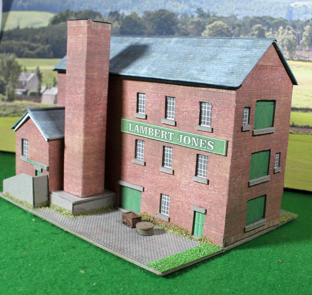 Full Factory With Chimney Model Building, Stone or Brick, O0, TT and N ...