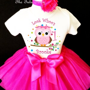 Owl Look Whoo's Whos Who's Hot Pink Rainbow Polka Dots - Etsy