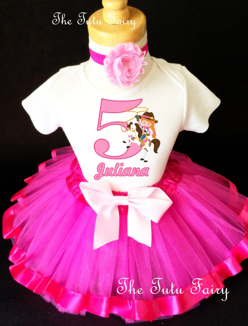 Cowgirl Horse Pony Red Hair Number 5 5th Fifth Girl Birthday - Etsy