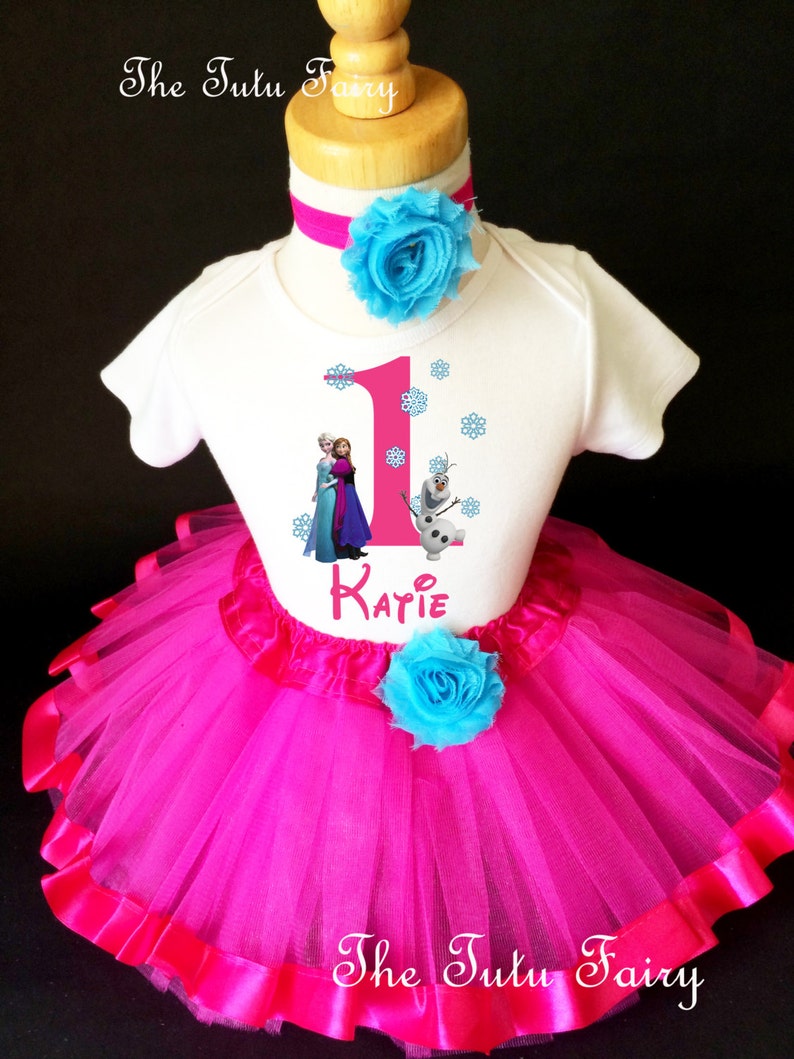 Frozen Pink Blue Elsa Anna Princess Olaf Snowman 1st First | Etsy
