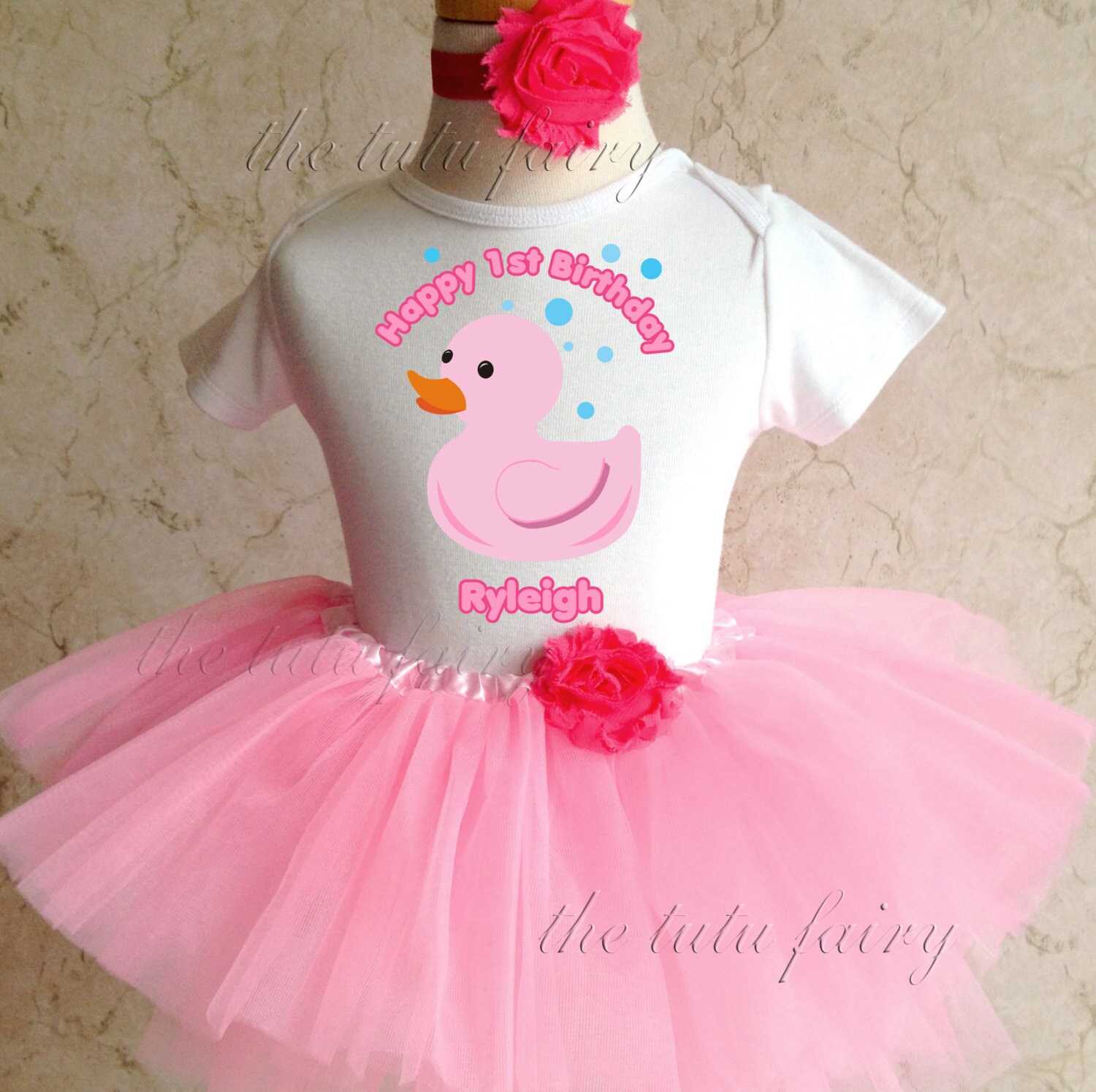 Pink Rubber Ducky Duckie Duck 1st 2nd Birthday Personalized | Etsy