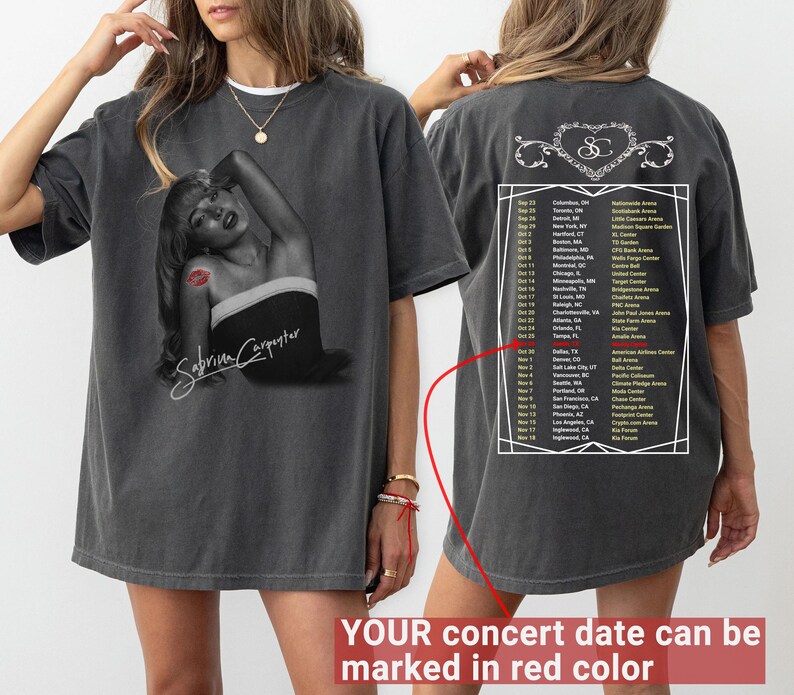 Sabrina Carpenter Shirt Short N Sweet Tour Tee Sabrina Carpenter 2024 ...