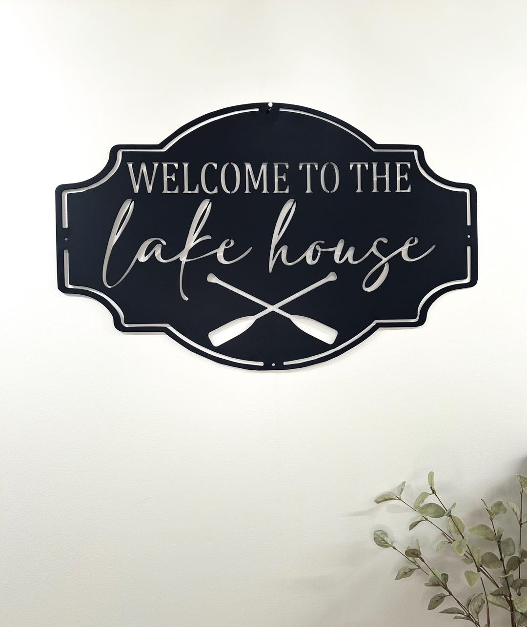 Metal Lake House Sign, Lakehouse Wall Decor, Welcome Lakehouse Sign ...