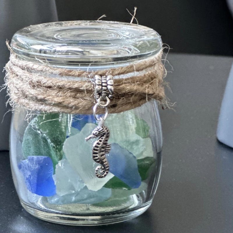 Sea Glass Jar - Etsy