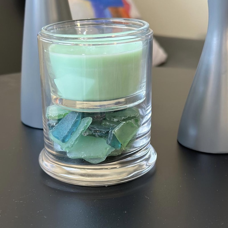 Sea Glass Candle - Etsy
