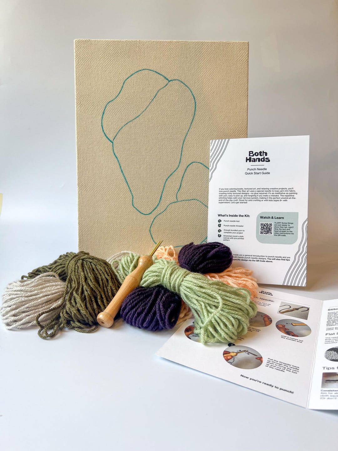 Modern Punch Needle Kit - DIY Wall Art - Crafting - Home Decor - 10"x14 ...
