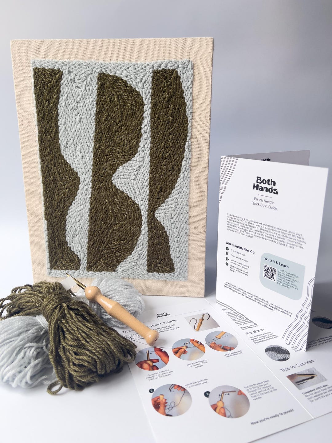 DIY Punch Needle Kit: Modern 'pillars' Wall Art - Beginner Craft - Etsy