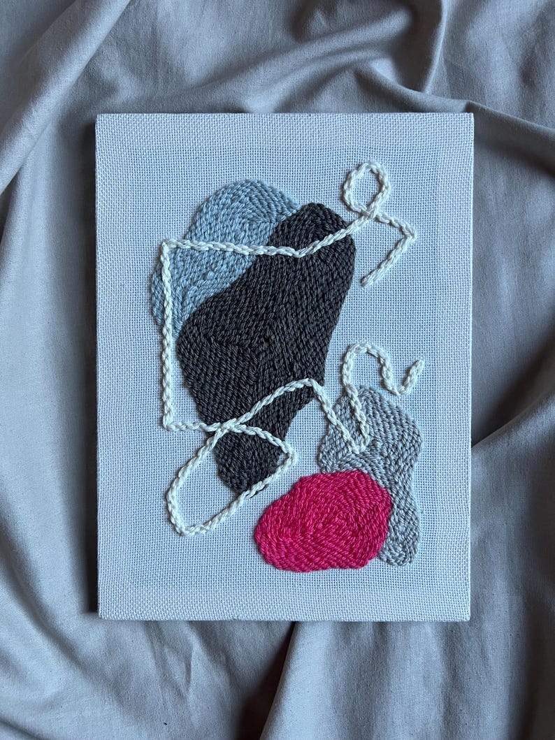 Modern Punch Needle Kit - DIY Wall Art - Crafting - Home Decor - 10"x14 ...