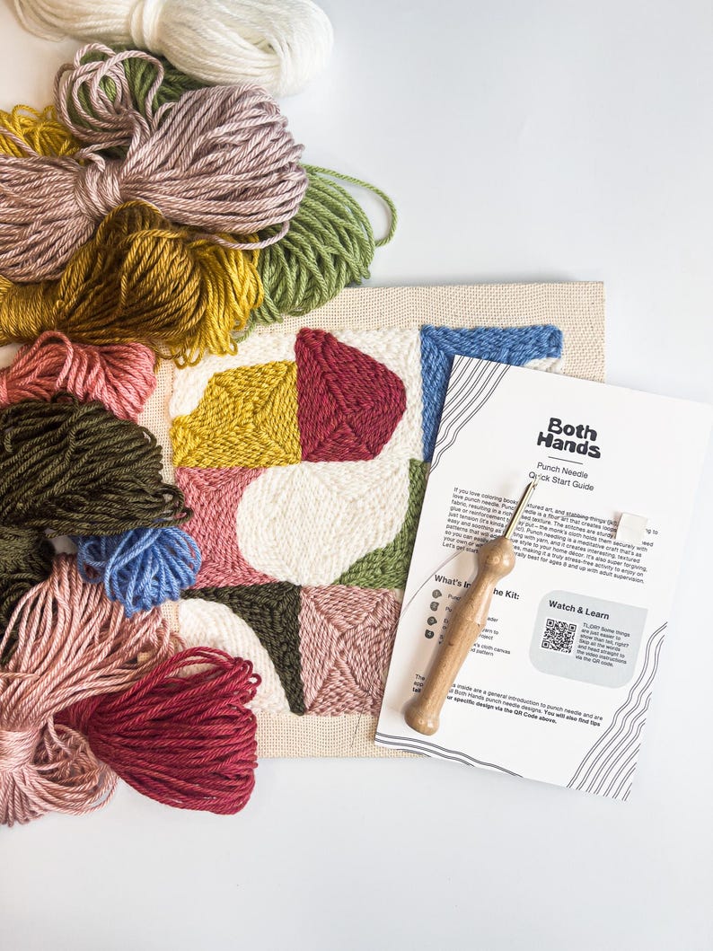 Beginner Punch Needle Kit: Modern Abstract Embroidery, DIY Wall Art - Etsy