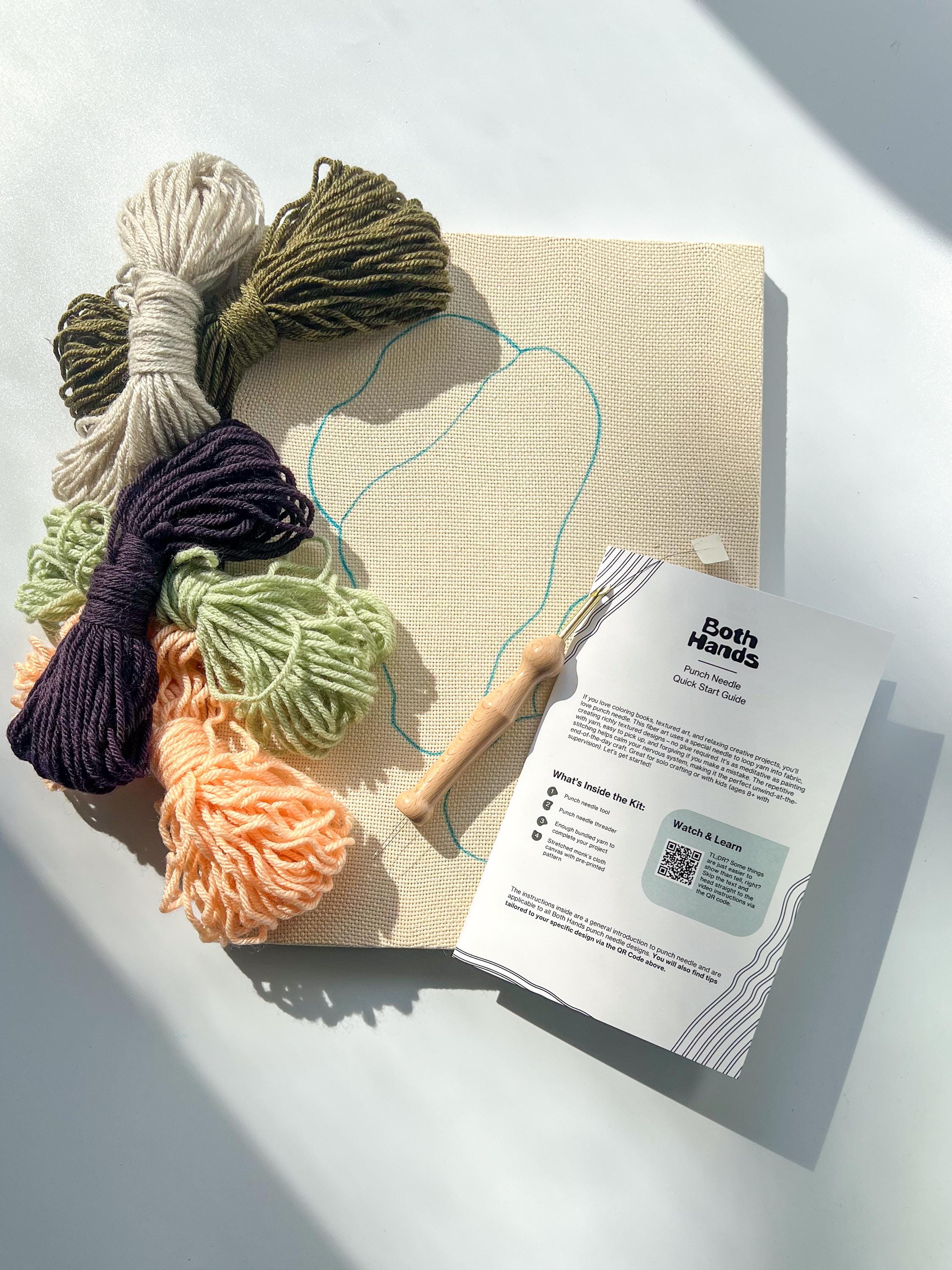 Modern Punch Needle Kit - DIY Wall Art - Crafting - Home Decor - 10"x14 ...