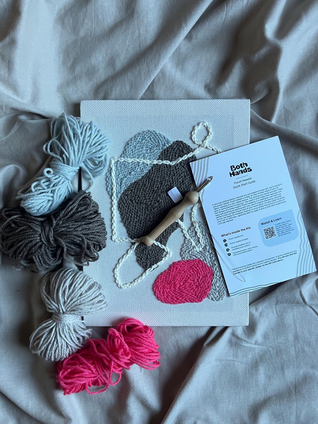 Modern Punch Needle Kit - DIY Wall Art - Crafting - Home Decor - 10"x14 ...