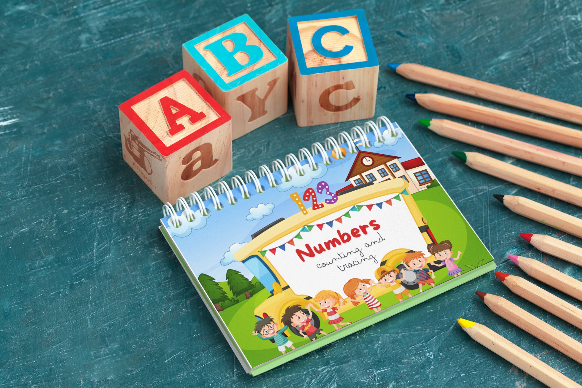Colorful Children's Activity Workbook Tracing and Coloring Abc's, Kid's ...