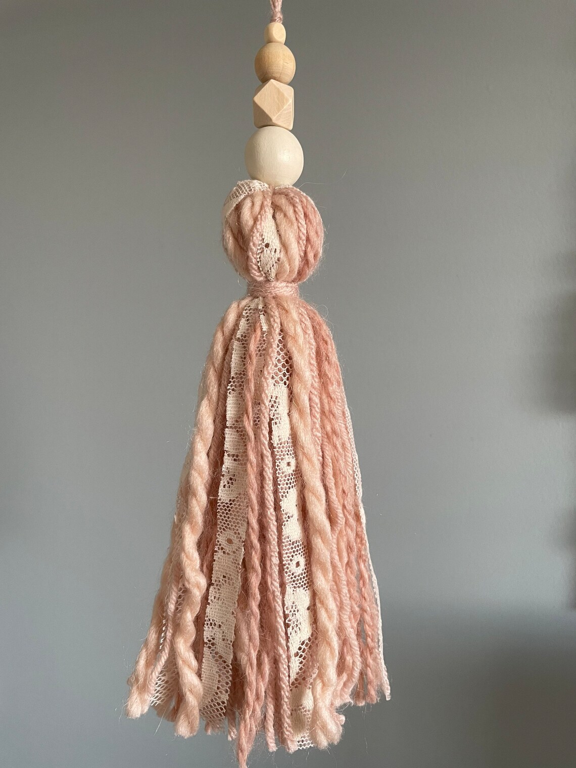 Tassel Boho Decorative Doorknob Furniture Blush Dusty Pink W - Etsy