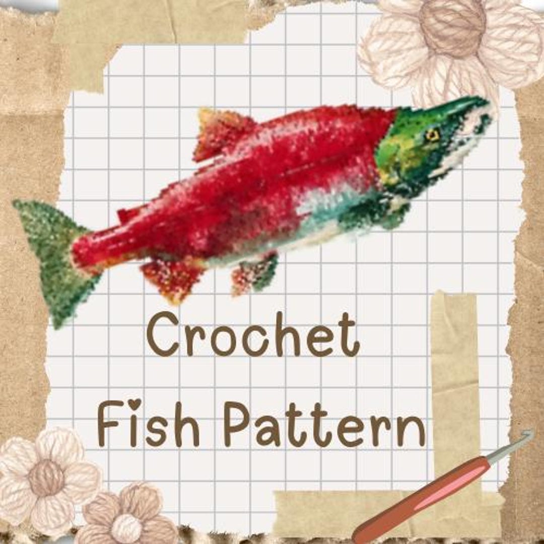 Salmon Tapestry Crochet + Crochet C2C + Cross Stitch Pattern - Etsy