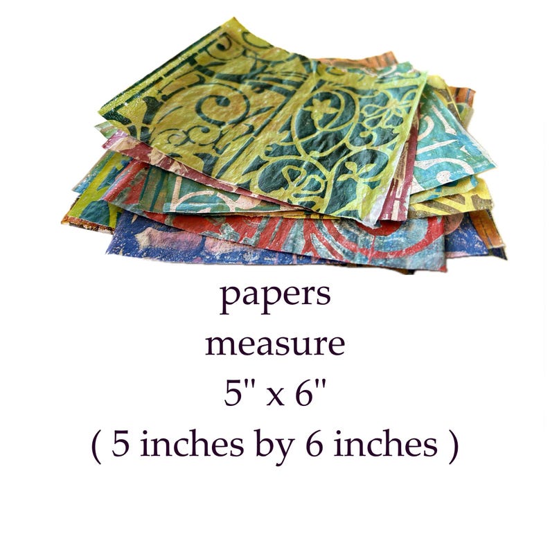 Colorful Collage Paper, Hand-painted Lightweight Deli Paper in Bright ...