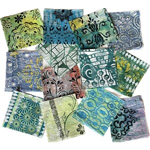 Cool Colors Collage Paper Packs, Hand-painted Lightweight Deli Paper ...